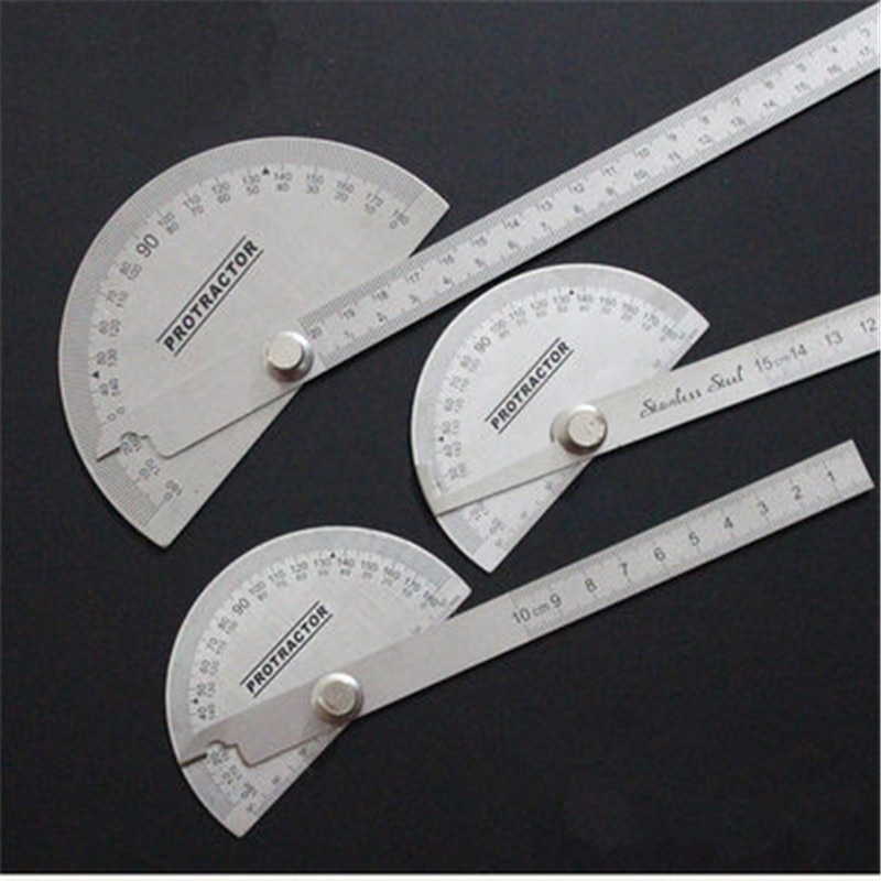 1pcs Stainless Steel Protractor Round Head Rotary ... – Vicedeal