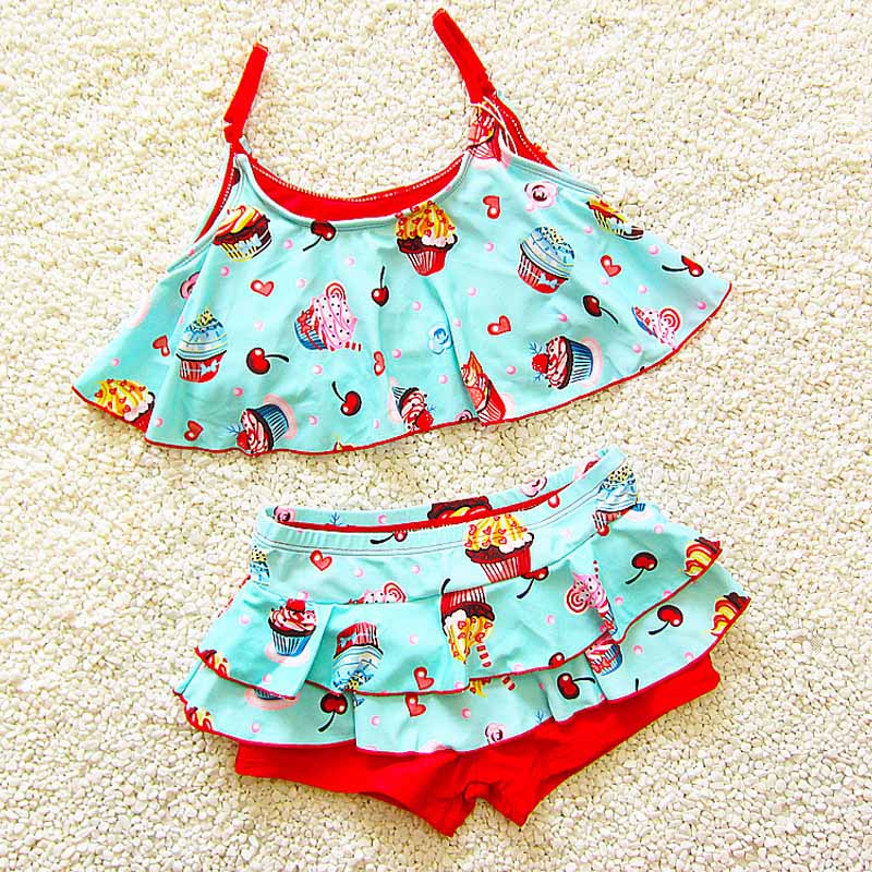 Toddler Baby Swimsuit Two Pieces Swim Suit Girls B... – Grandado