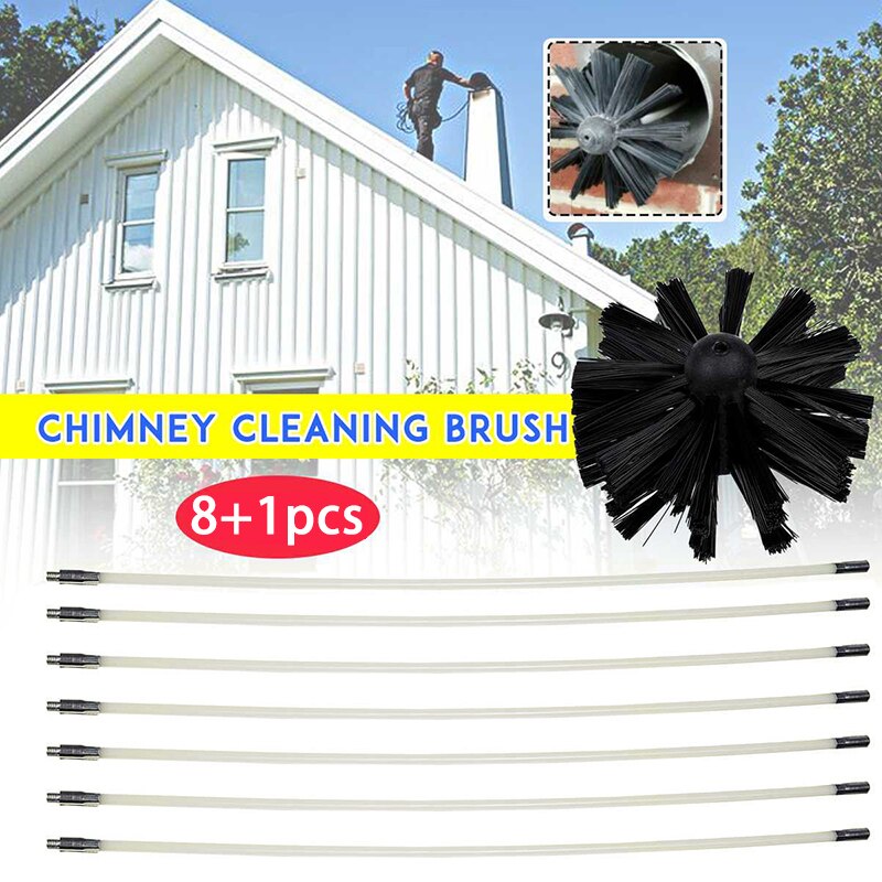 Drill Powered Chimney Cleaning Kit Flue Brush Clea... – Grandado