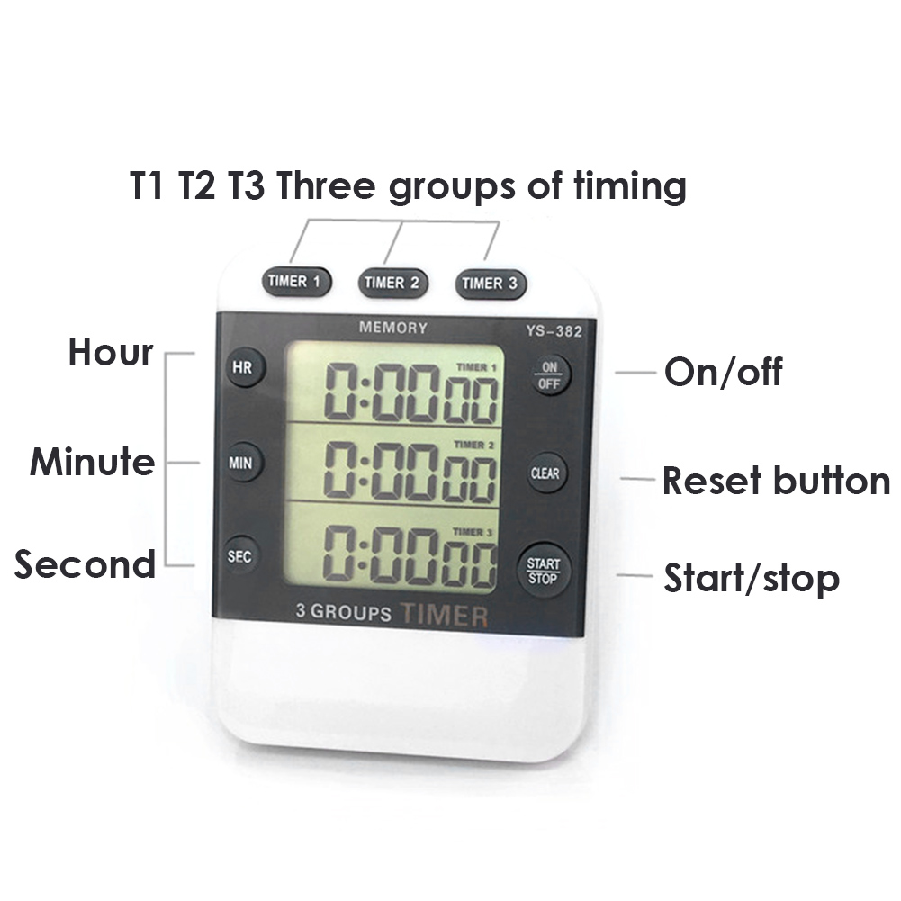 Portable Kitchen Timer Square 3-way Digital Displa... – Grandado
