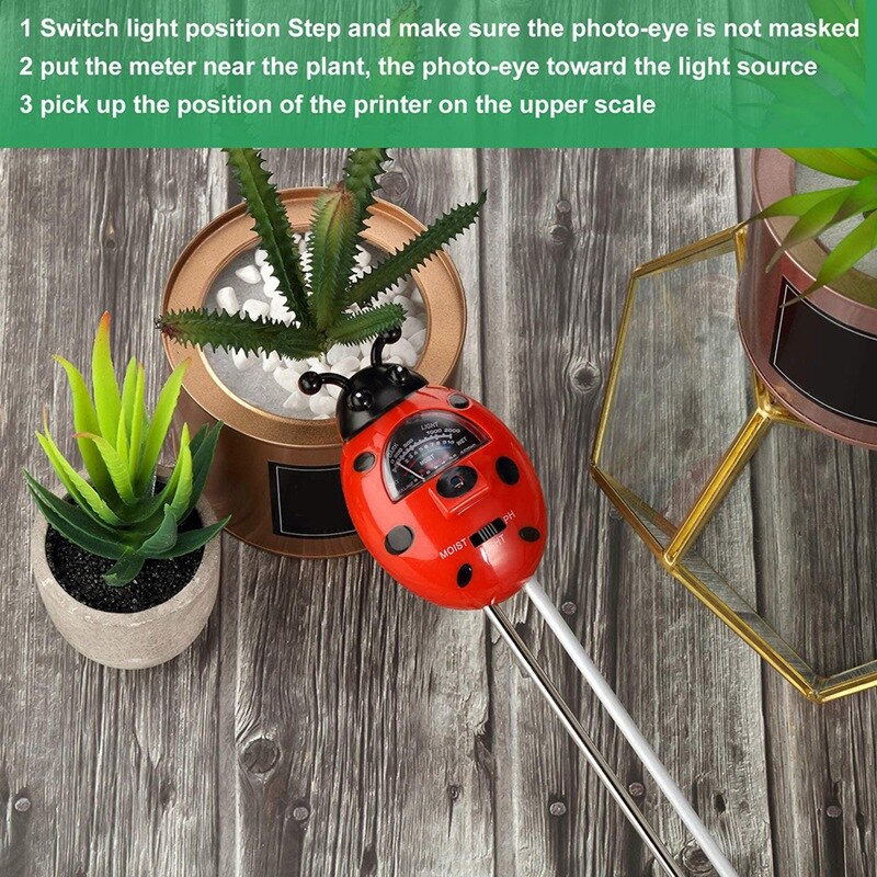 2 Pieces 3-In-1 Plant PH Meter with Moisture, Ligh... – Grandado