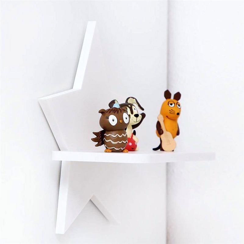 Wooden Wall Shelf Star Shape Storage Rack Pentagra... – Vicedeal