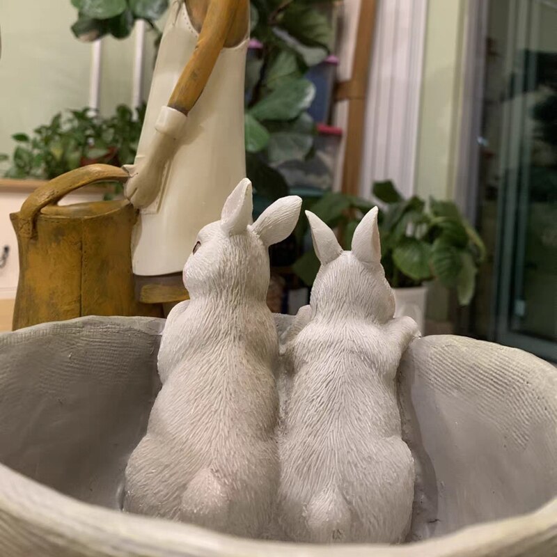 A0NA Rabbit Flower Pot Succulent Planter Garden Po... – Grandado