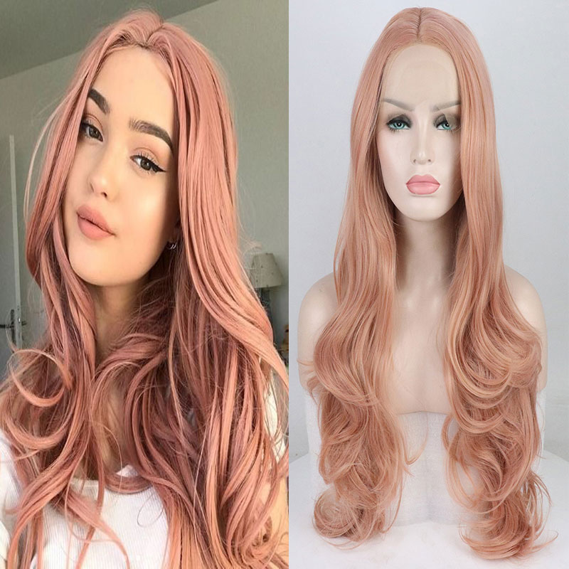 BM Body Wave Gold Rose Pink Synthetic 13*4 Lace Fr... – Grandado