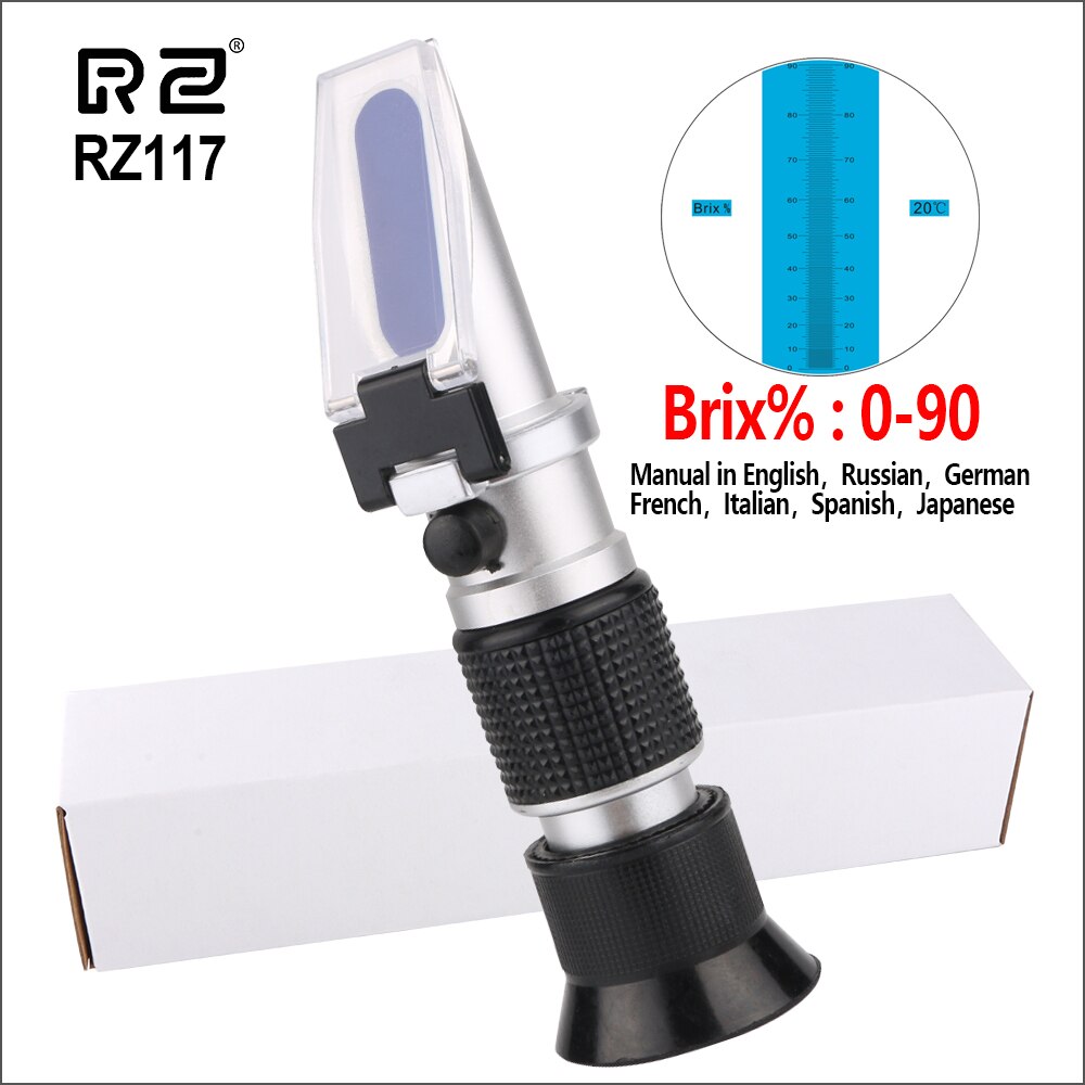 RZ Refractometer Sugar Meter 0-90% Brix RHB-90ATC ... – Vicedeal