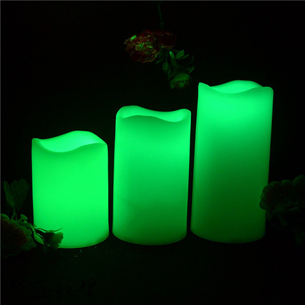 3PCS Battery Operated LED Pillars Candle with and ... – Vicedeal