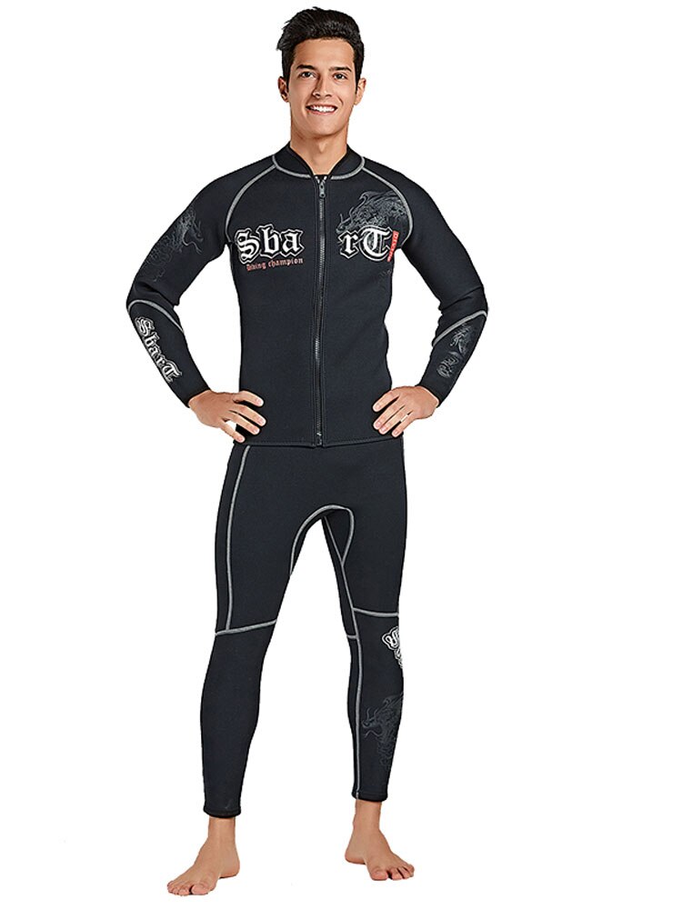 3 Mm Neopreen Wetsuit Jas Broek Hoge Stretch Scuba... – Grandado