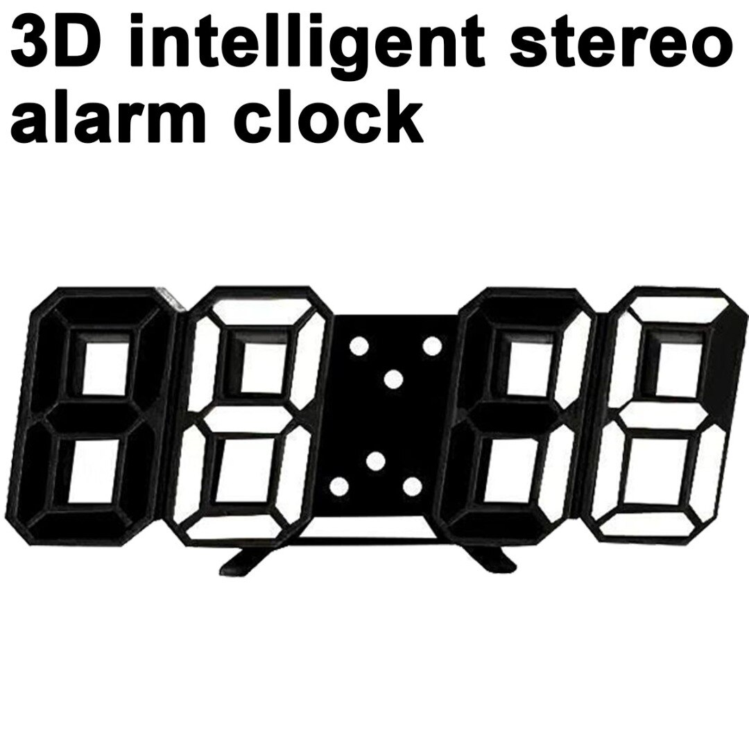 Digital Wall Clock Multi-color 3D LED Display Elec... – Vicedeal