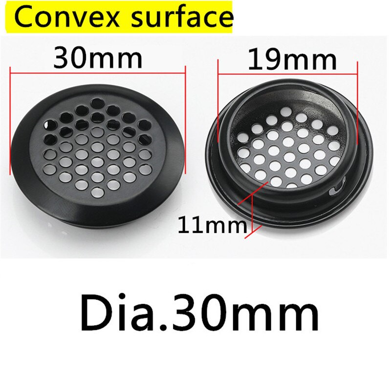 4pcs Dia.30mm 35mm 40mm 42mm 65mm Black Air Vent L... – Vicedeal