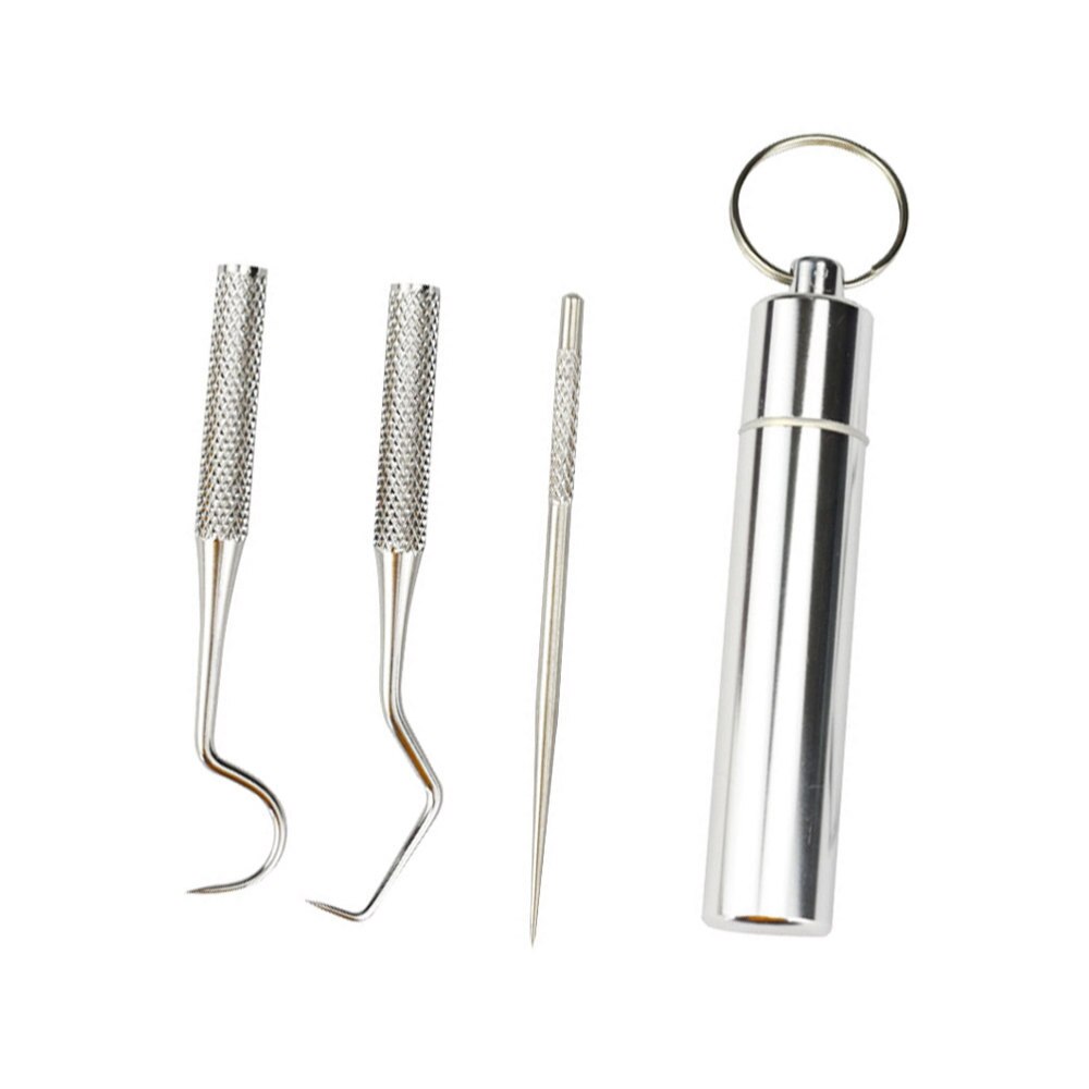 1 Set Portable Stainless Steel Teeth Pick Teeth Cl... – Grandado