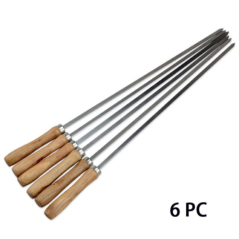 Hout Bbq Skewer16.5in 42Cm Platte Spiesjes Bbq Naa... – Grandado