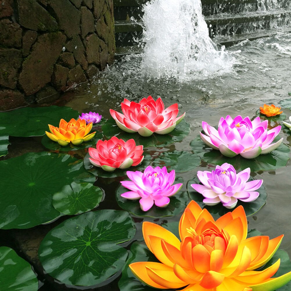 5pcs/set Artificial Floating Water Lily EVA Lotus ... – Grandado
