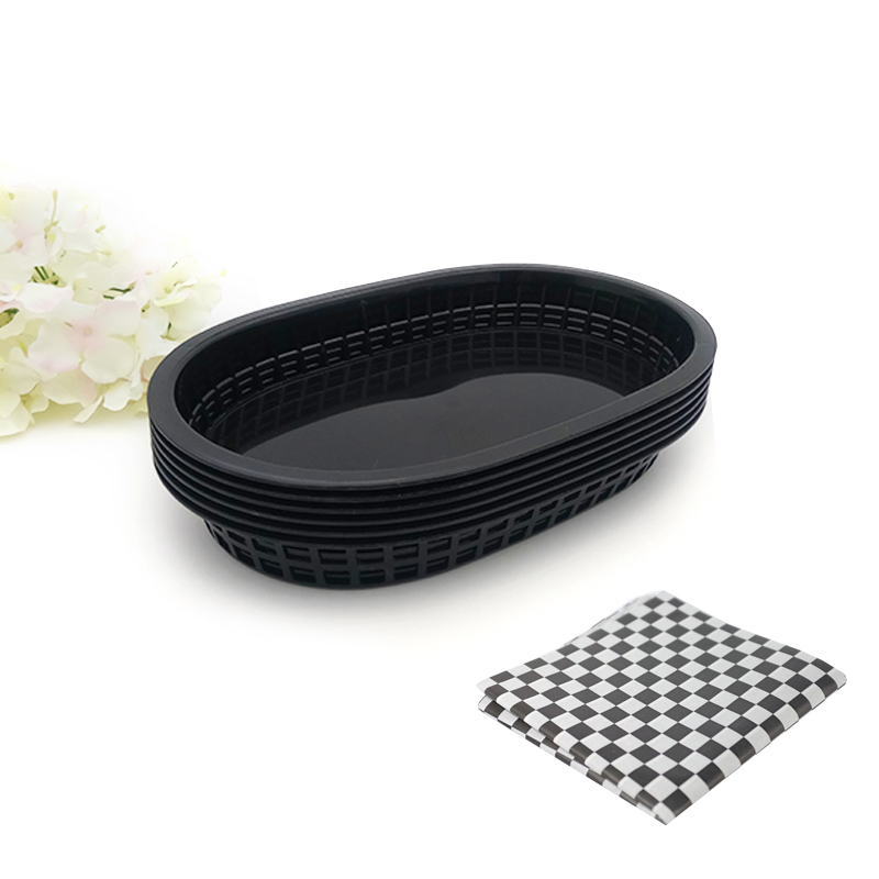 6pcs 10.5'' Large Plastic Fast Food Platte... – Vicedeal