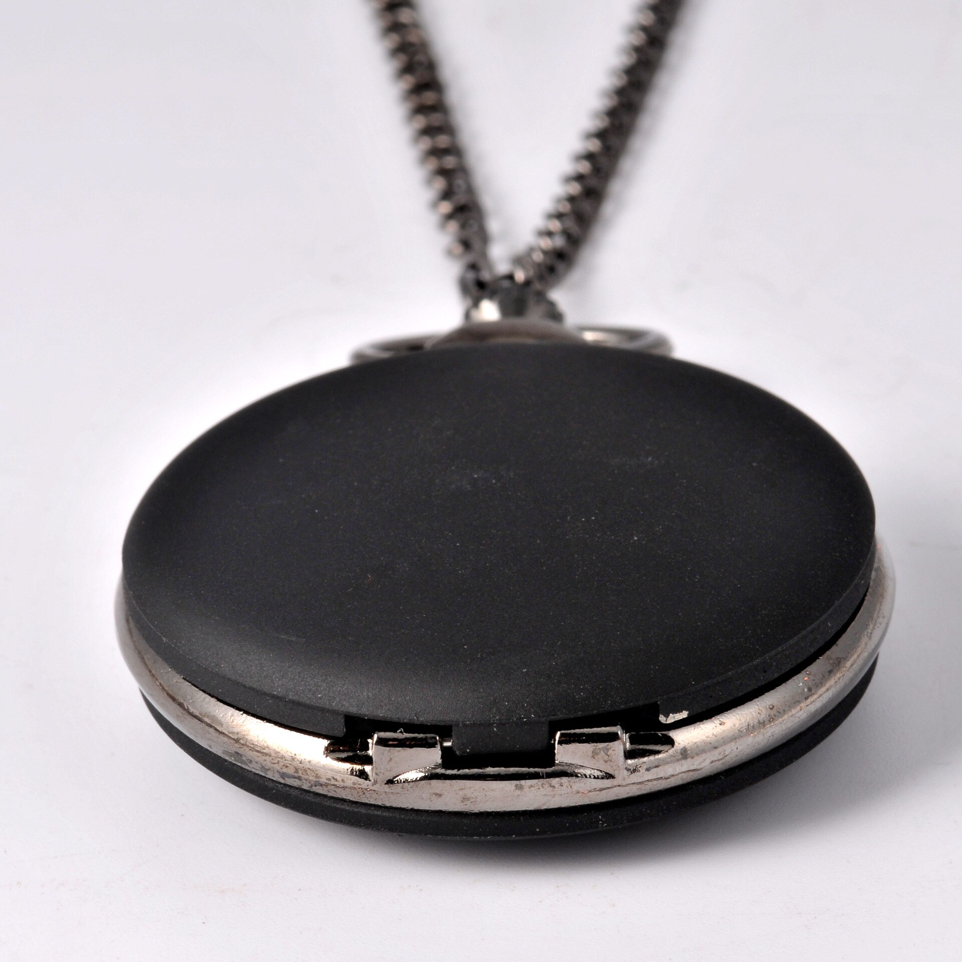 8826Large pocket watch black matte two-sided light – Grandado