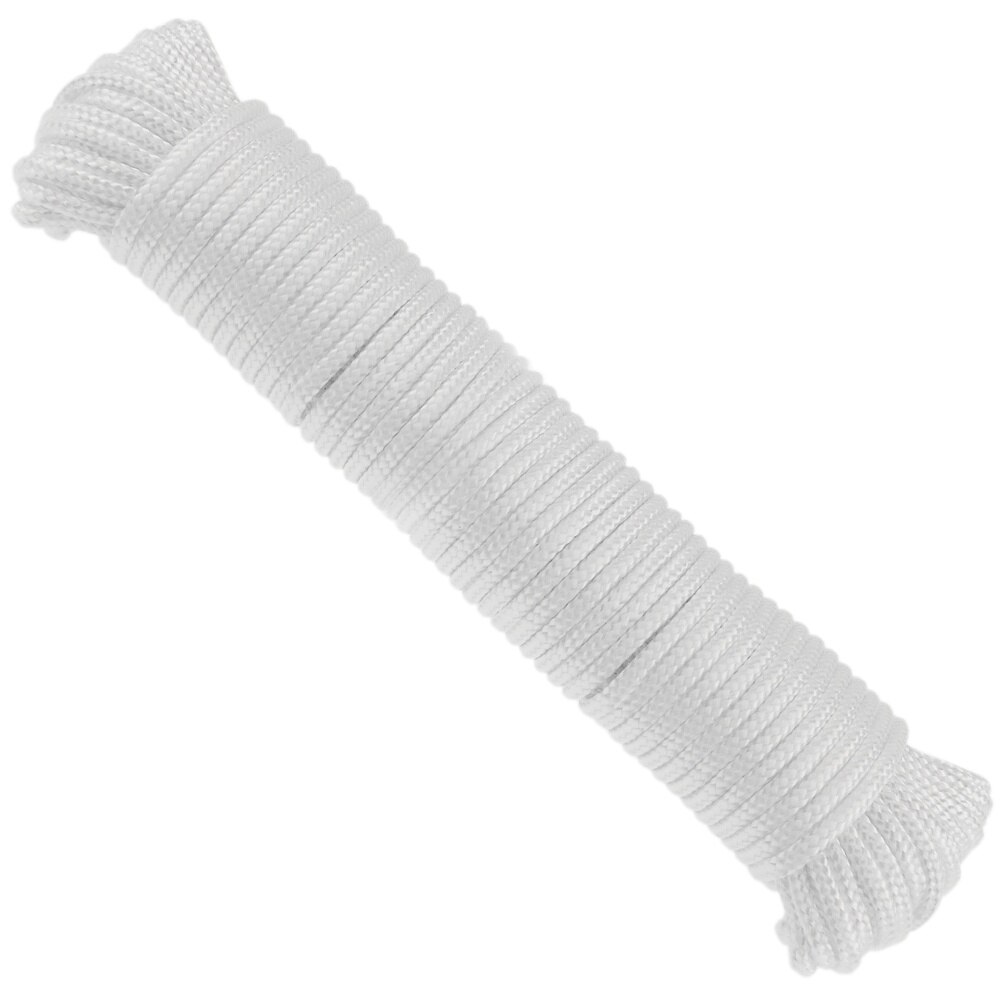PrimeMatik-braided polyester rope 10 m x 3 mm Whit... – Grandado