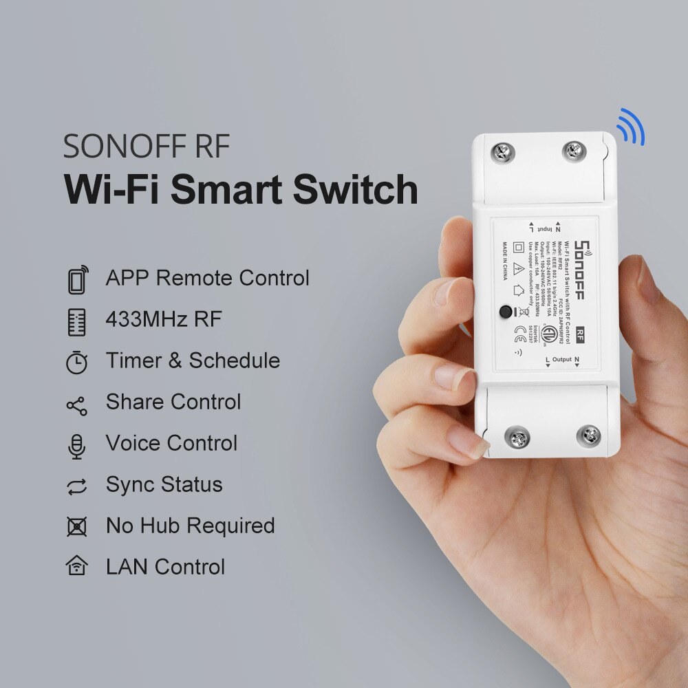 Itead Sonoff Outlets RFR2 Wifi Breaker Module Scha... – Vicedeal