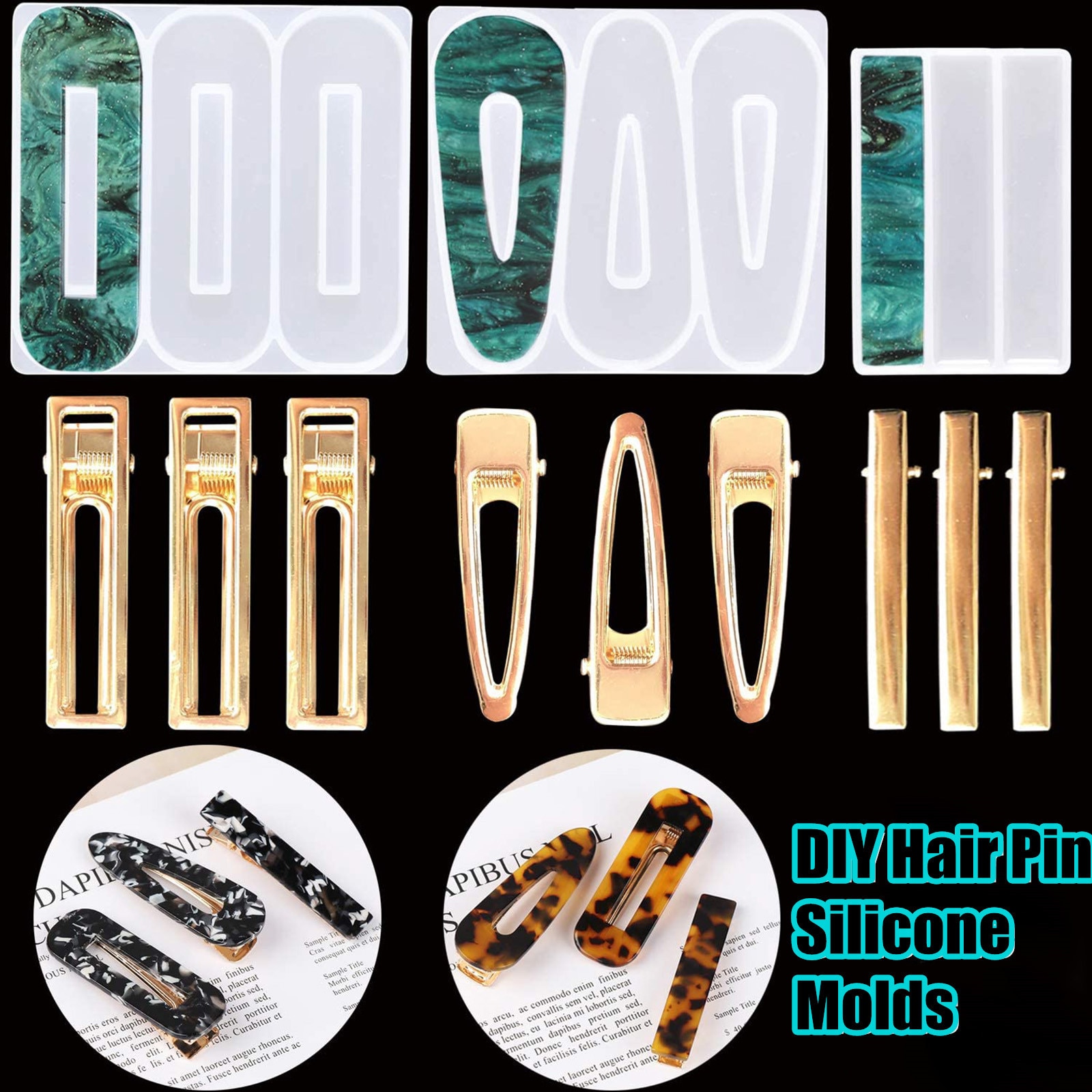 3pcs Girl Hair Clip Uv Resin Mold For Diy Handmade... – Vicedeal