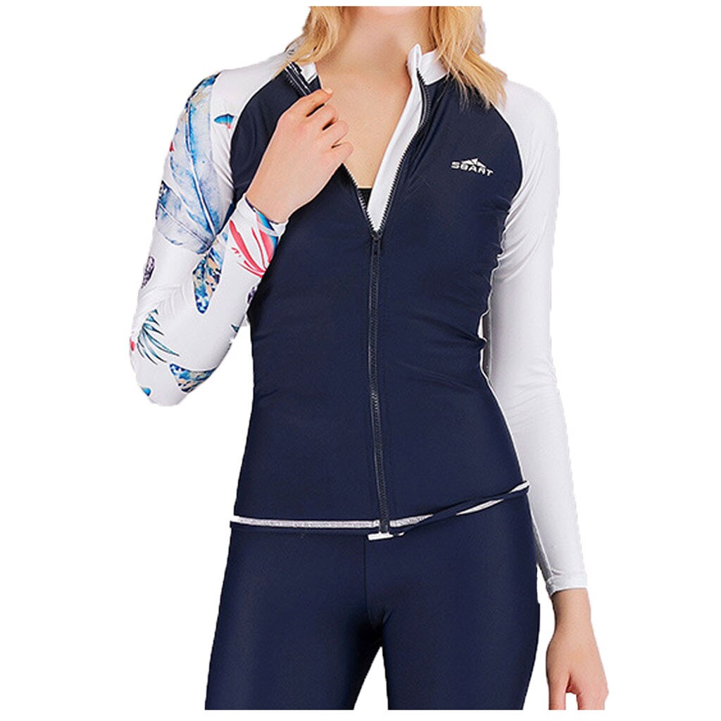 Ladies Surfing Diving Top Long Sleeve Flower Print... – Grandado