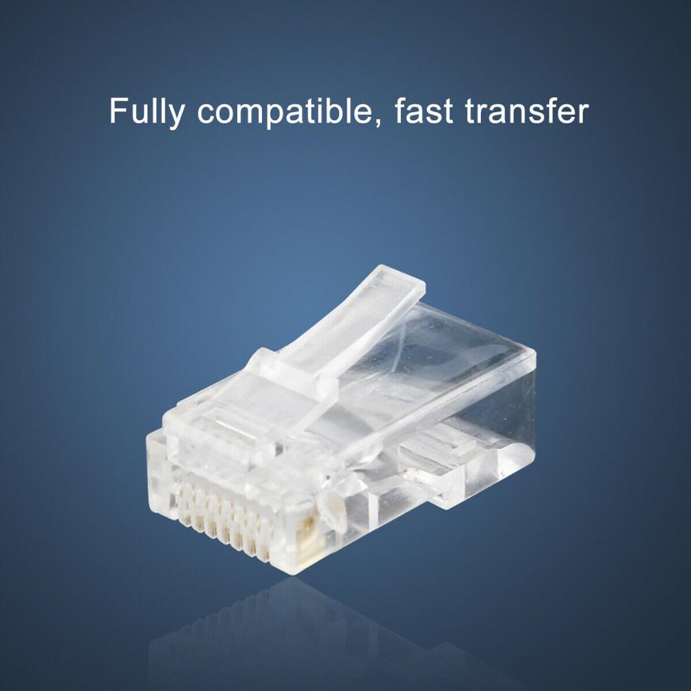 50pcs RJ45 8-pin netwerk module plug connector CAT... – Vicedeal
