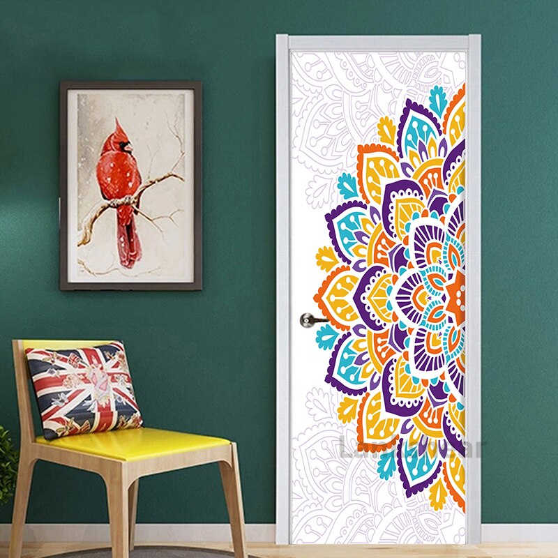Vintage Pattern 3D Door Stickers Pvc Waterproof Wa... – Grandado