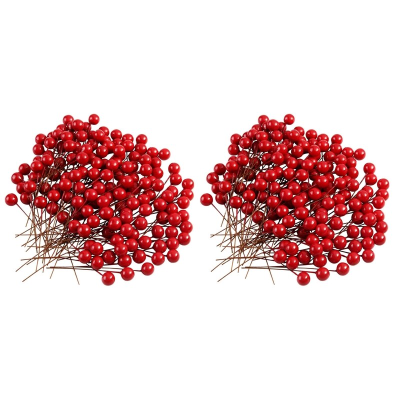 400 Pcs Hulst Bessen Kunstmatige Bessen Voor Kerst... – Grandado