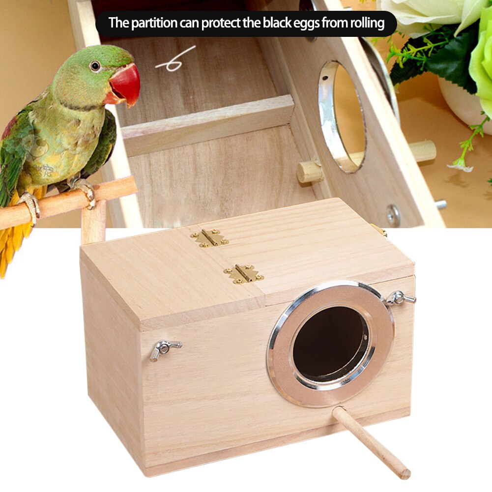 Wooden Bird Breeding Nest Box Parakeet Budgie Cock... – Vicedeal