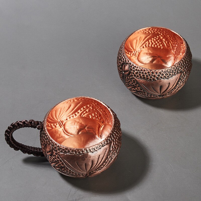 Copper Office Teacup Metal Handmade Hammered Water... – Grandado