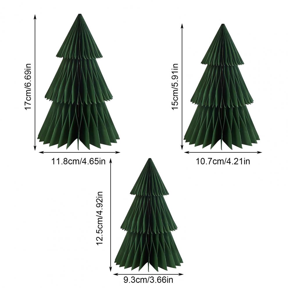 3D Green Paper Christmas Tree Tabletop Decor Mini ... – Vicedeal