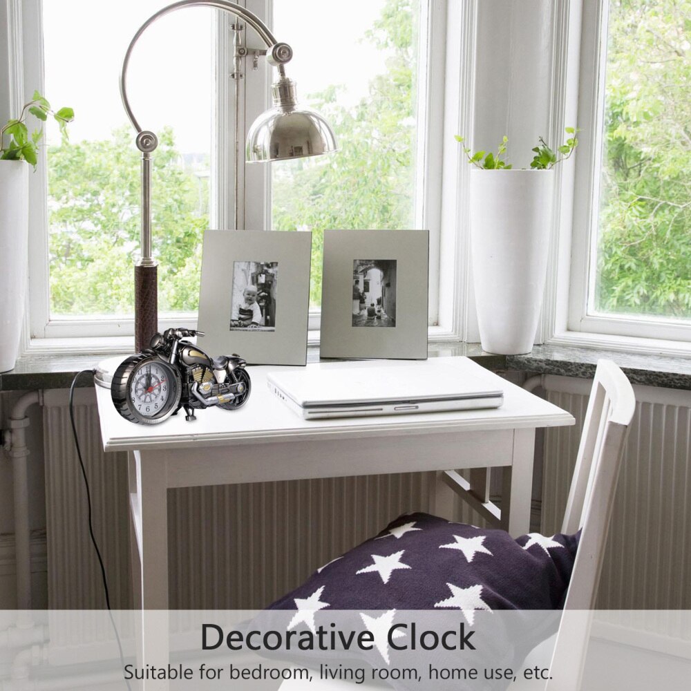 1pc Motorcycle Shape Clock Retro Alarm Clock Home ... – Grandado