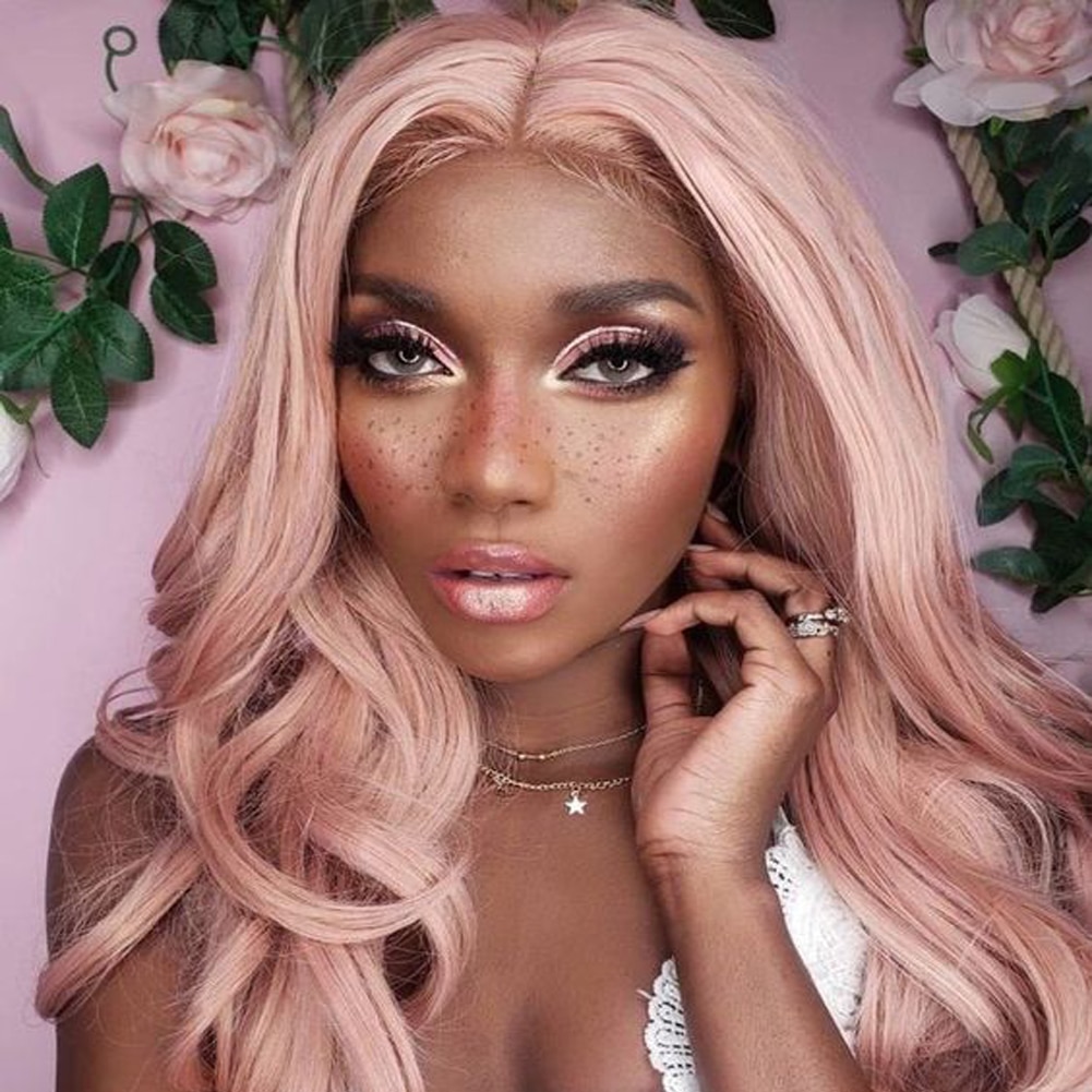 DLME Wig Body Wave Long Straight Pink Hair Color S... – Grandado