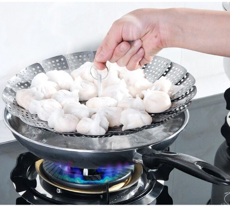 1PC Folding Dish Steam Stainless Steel Food Steame... – Grandado