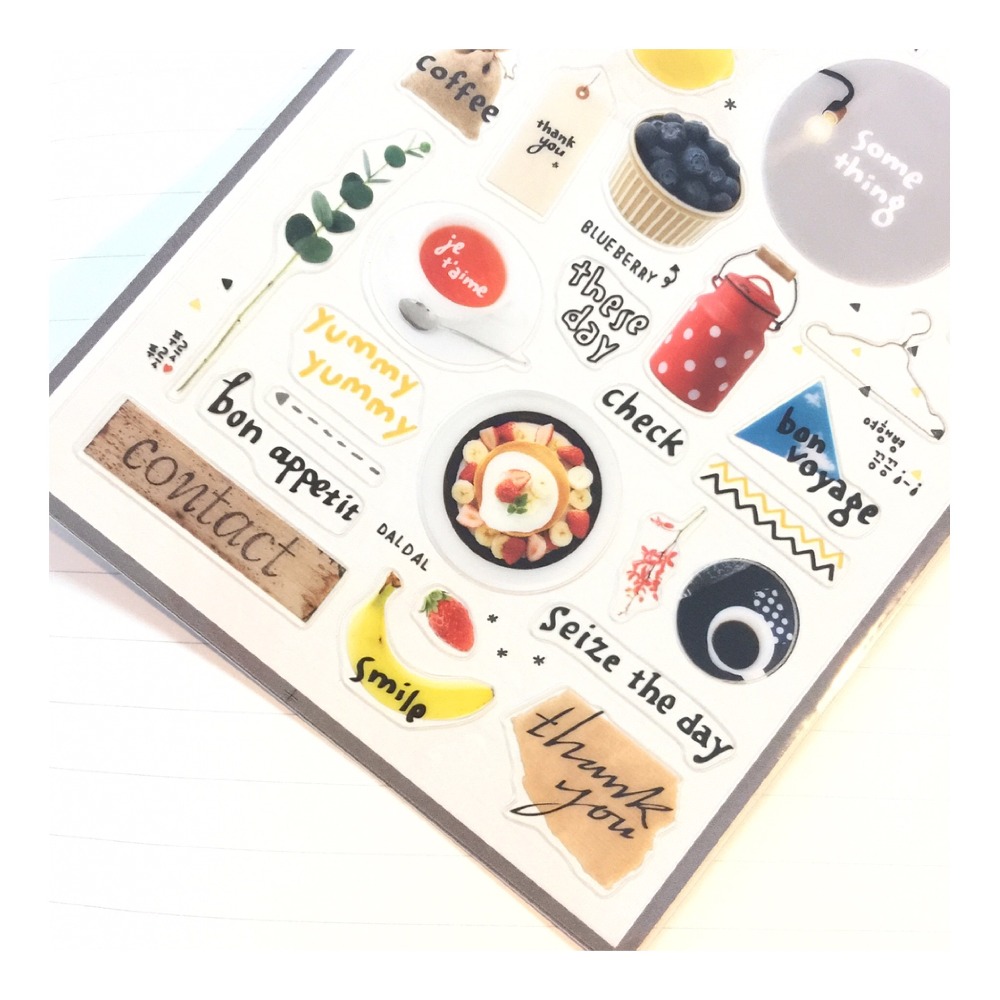 1sheet PVC die cut stickers scrapbooking planner d... – Grandado