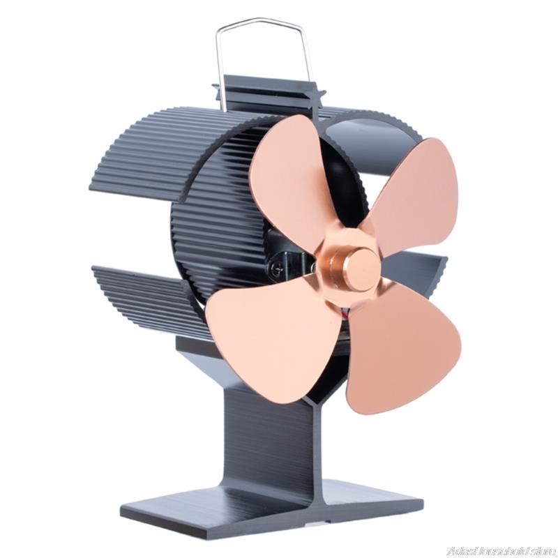 Heat Powered Stove Fan 4 Blades Stove Fan Quiet an... – Grandado