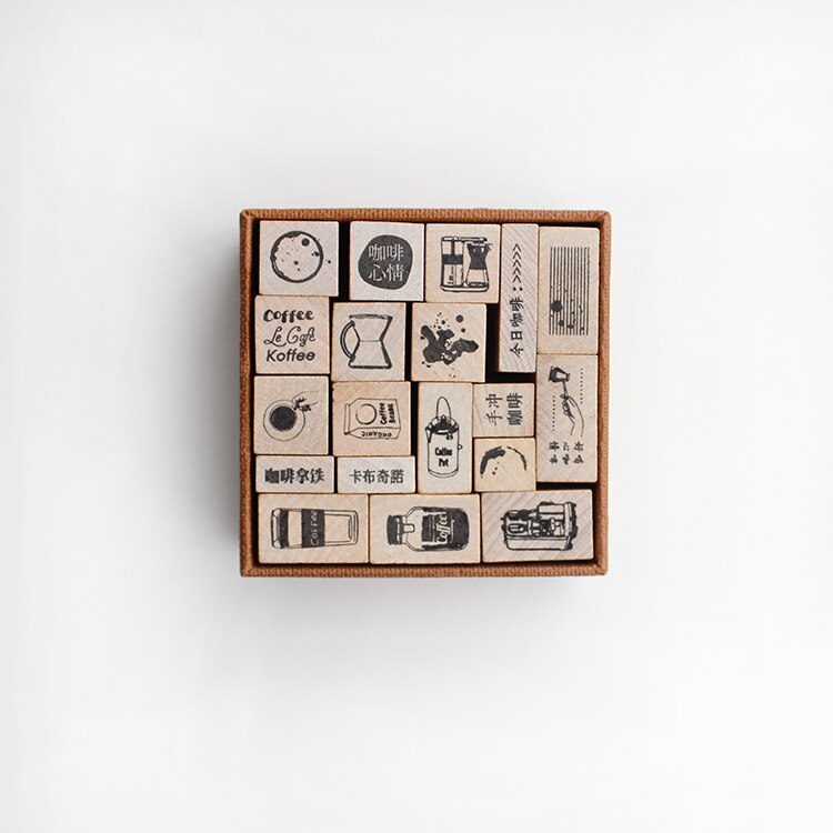 Moodtape vintage papirkasser træ klar stempel til ... – Grandado