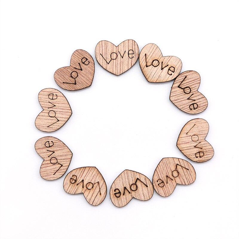 100/200pcs Mini Wooden Love Heart Table Scatter Wo... – Grandado