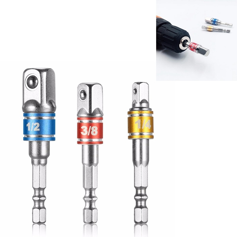 1Set/3pcs Hex Drill Power Bit Socket Drive Adaptor... – Grandado