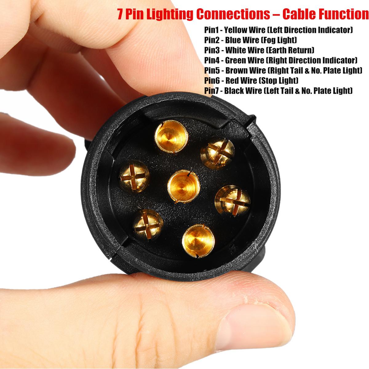 Duurzaam 7 Pin Plug Adapter Trailer Connector 12V ... – Grandado