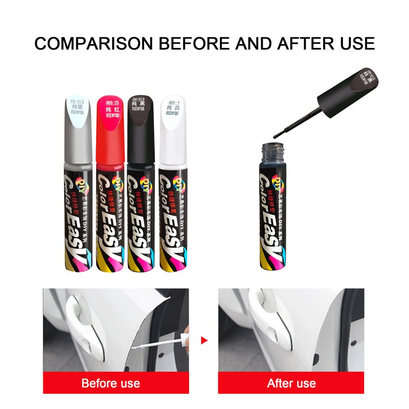 4 Kleuren Auto Kras Reparatie Auto Verf Pen Profes... – Grandado