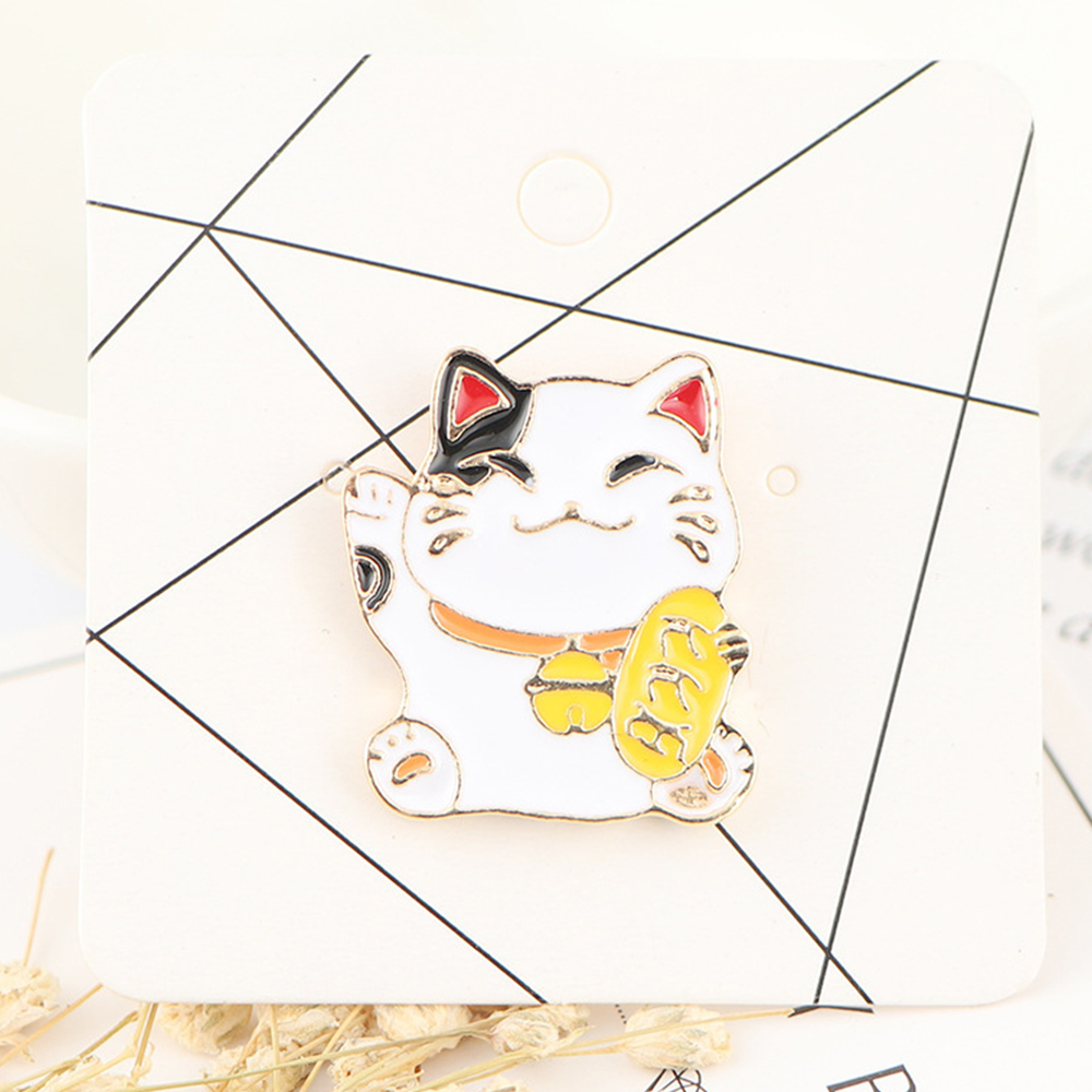 Funny Cute Cats Enamel Pins Lucky Cat Badge Cute J... – Grandado