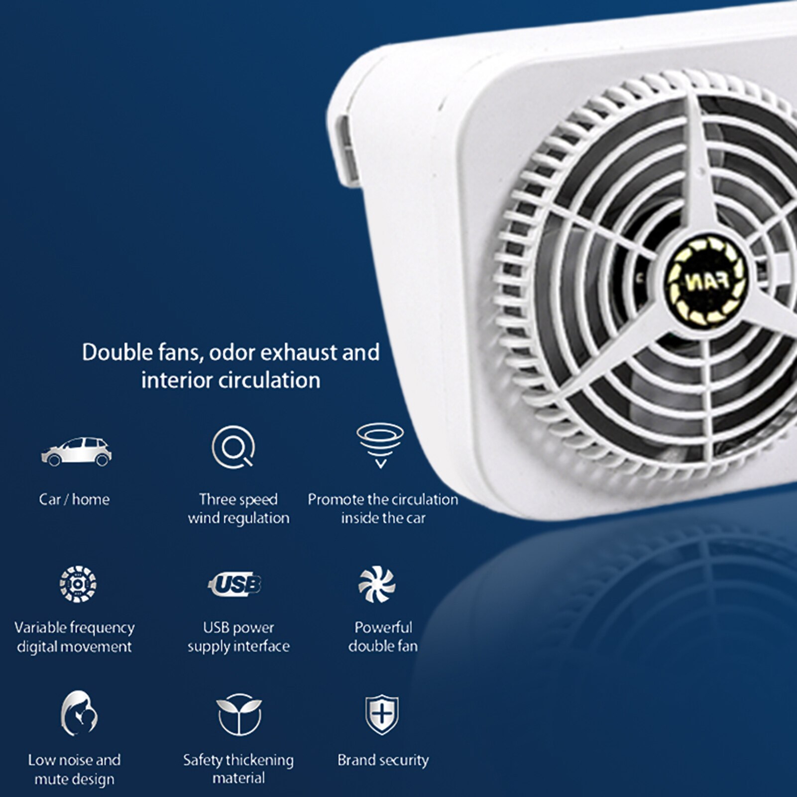 Car Exhaust Fan USB Ventilation Air Circulation Ex... – Grandado