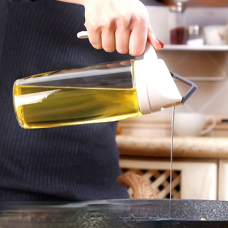 Glass oiler household oil bottle kitchen automatic... – Grandado