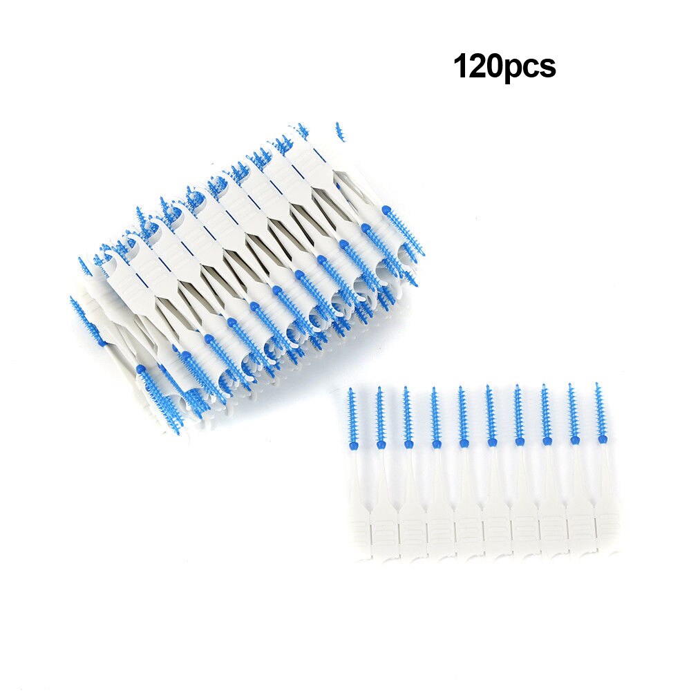 120Pcs Disposable Dental Floss Interdental Brush S... – Grandado