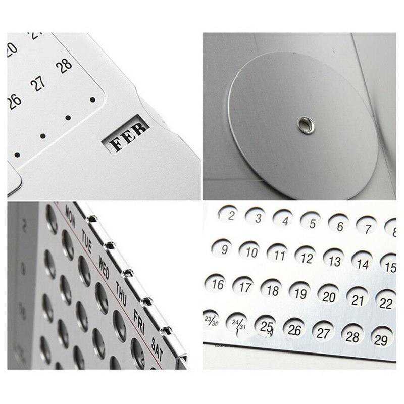 1piece Aluminum Calendar Card Calendar Mini Metal ... – Grandado