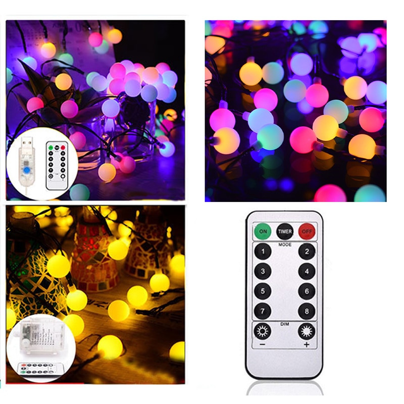 1pcs LED Ball Garland Lights Waterproof Outdoor La... – Vicedeal