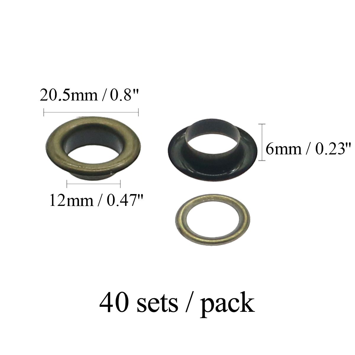 50sets/pack(Outer diameter)20.5mm (internal)12mm (... – Grandado