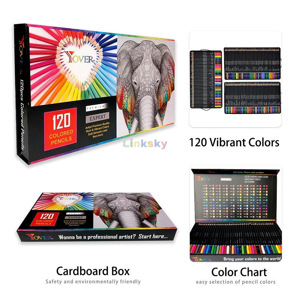 Yover 120 Premium Art Colored Pencil Set,Drawing a... – Vicedeal