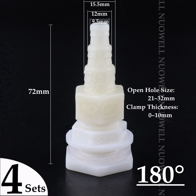 4Sets 1/2" ABS Water Tank Connectors Aquarium... – Grandado