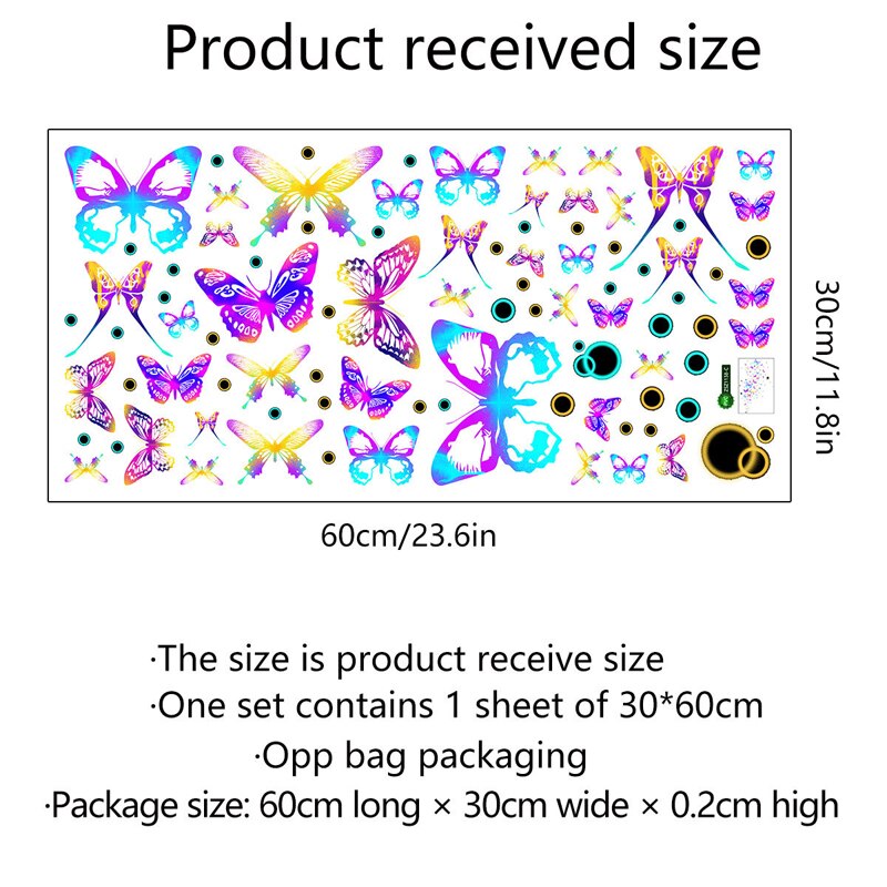 Colorful Butterfly Wall Sticker Rainbow Butterflie... – Grandado