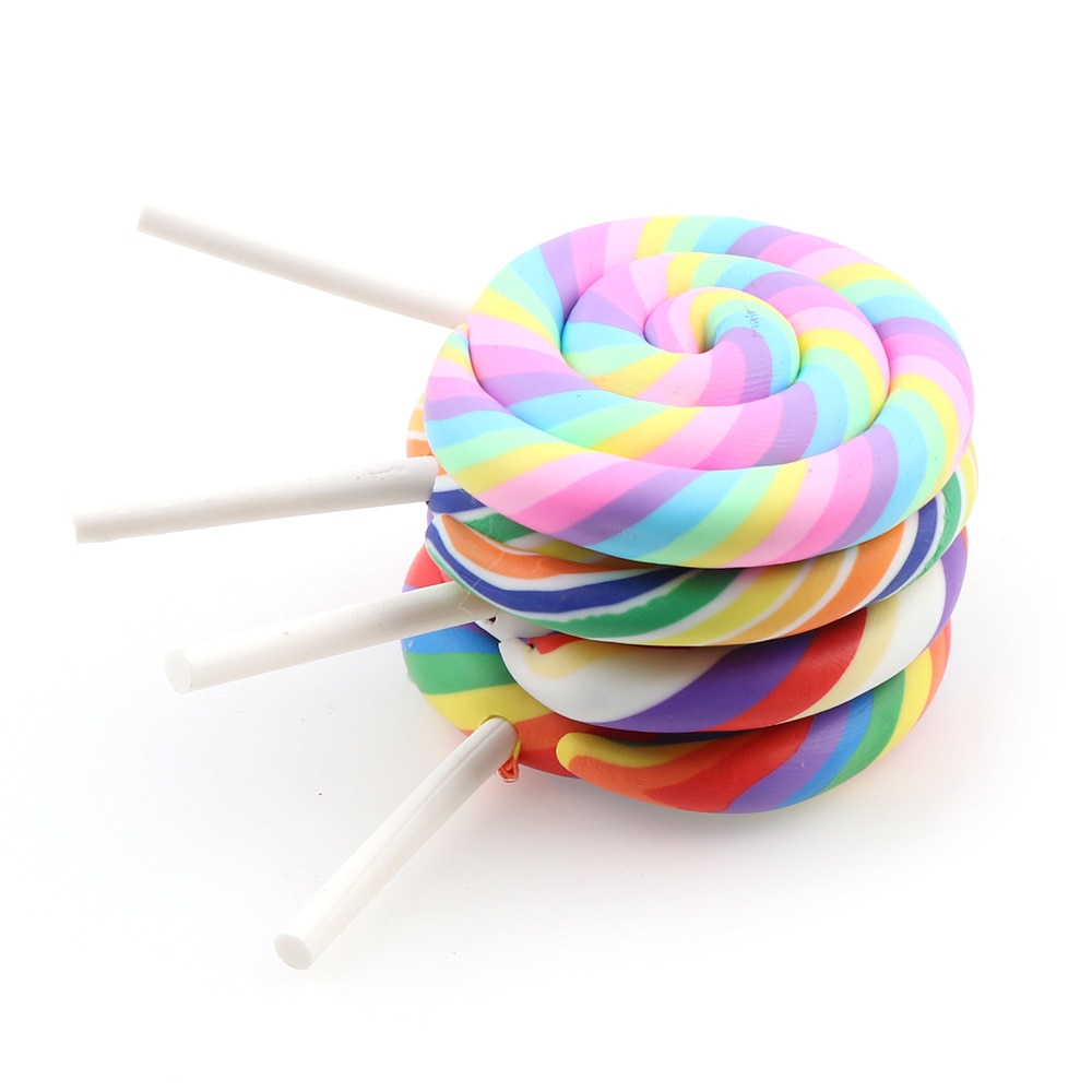 Hoge Quanlity Big Size Regenboog Lollipop Polymer ... – Vicedeal