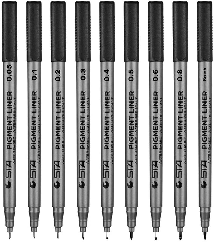 Black Waterproof Archival ink Micro Fine Point Lin... – Vicedeal